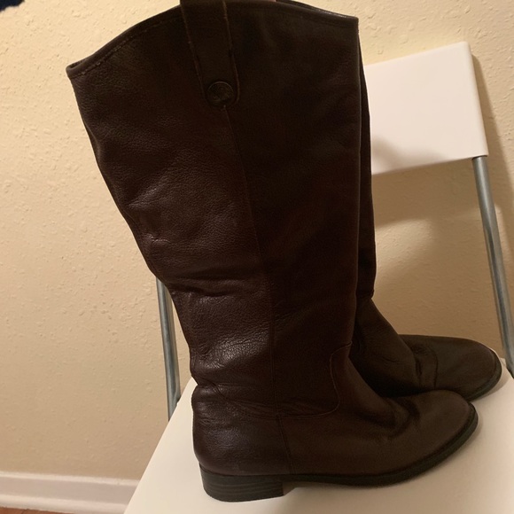 Merona | Shoes | Brown Leather Riding Boots | Poshmark
